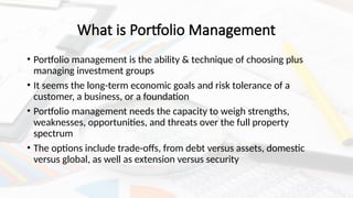 fundamental principles of portfolio and investment management analysis ...