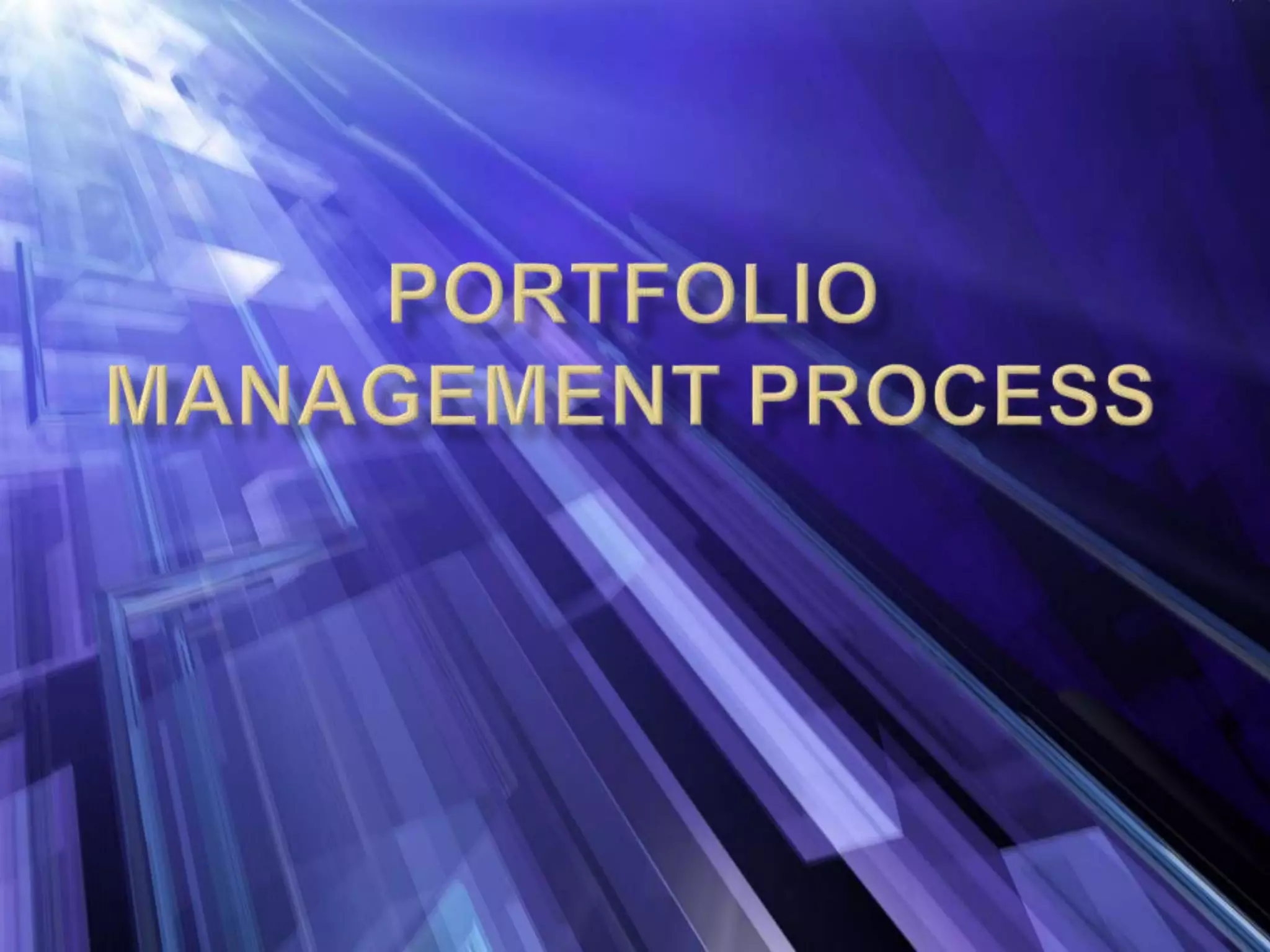 Portfolio management process | PPT