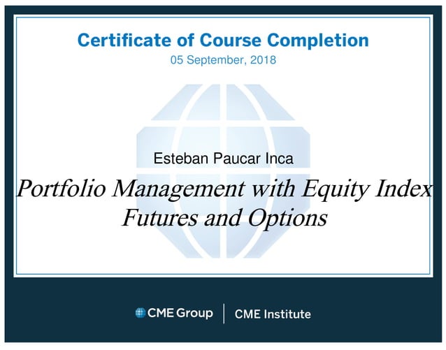 Portfolio management with equity index futures and options completion ...
