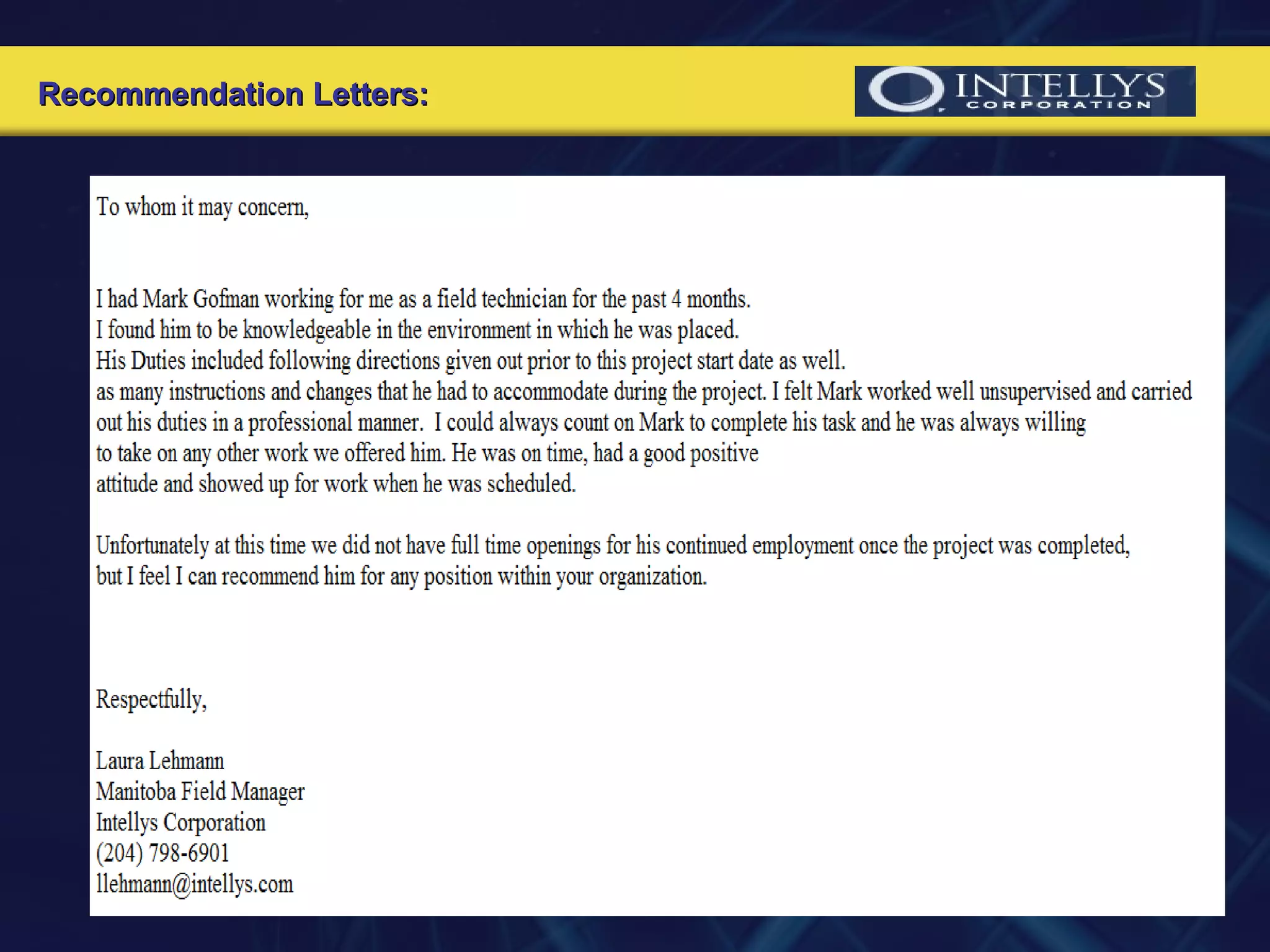 Portfolio, Mark Gofman, 2009 | PPT