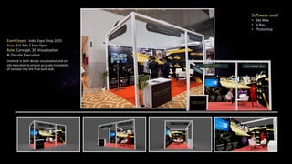 3D Exhibition Stall, Event Space & Visual Design Portfolio | PDF