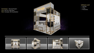 3D Exhibition Stall, Event Space & Visual Design Portfolio | PDF