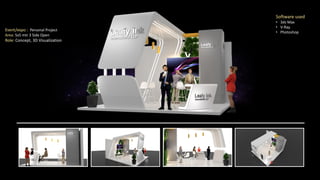 3D Exhibition Stall, Event Space & Visual Design Portfolio | PDF