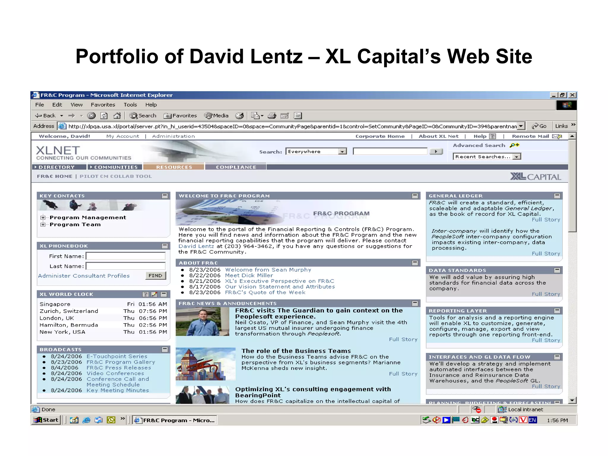 Portfolio of David Lentz | PPT