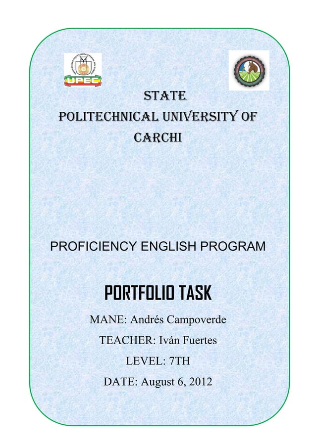 Portfolio of english | PDF