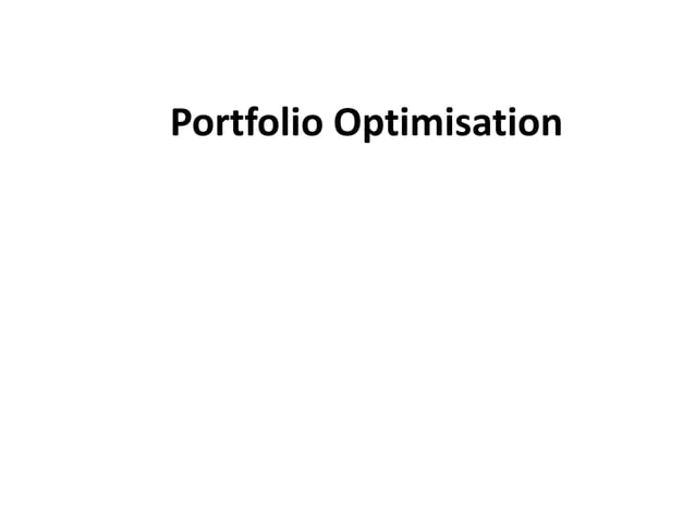 Portfolio Optimisation.ppt