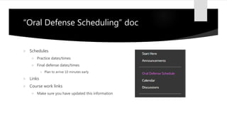 Portfolio Oral Defenses | PPTX