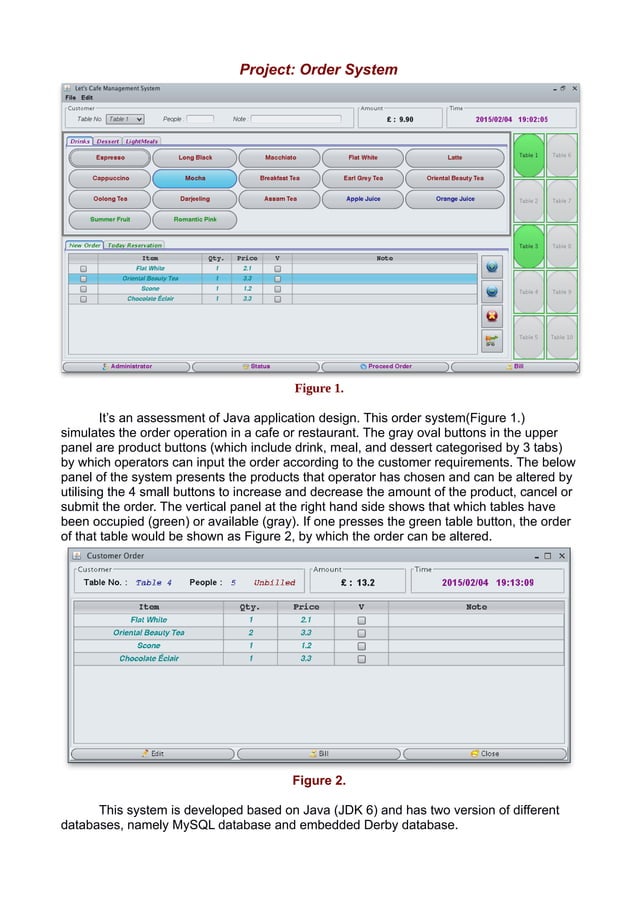 Java Application Portfolio(Order system) | PDF