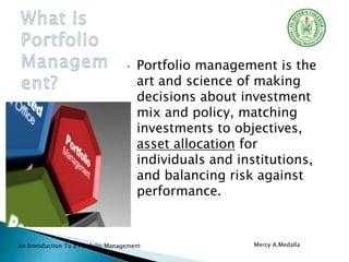 An Introduction to Portfolio Management | PPTX