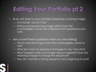 Preparing for an Artist Portfolio Review or Presentation | PPTX ...
