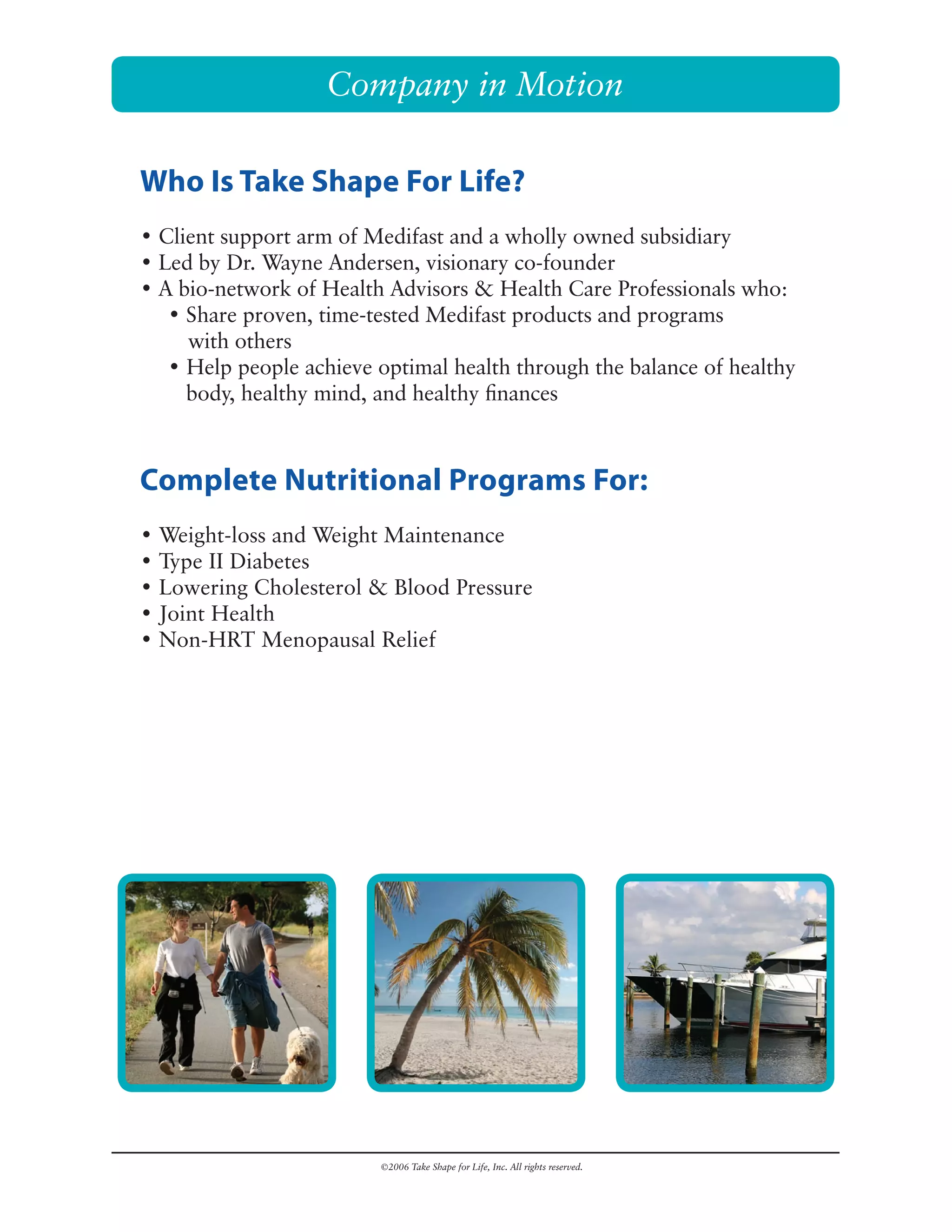 Take Shape For Life Portfolio Presentation | PDF