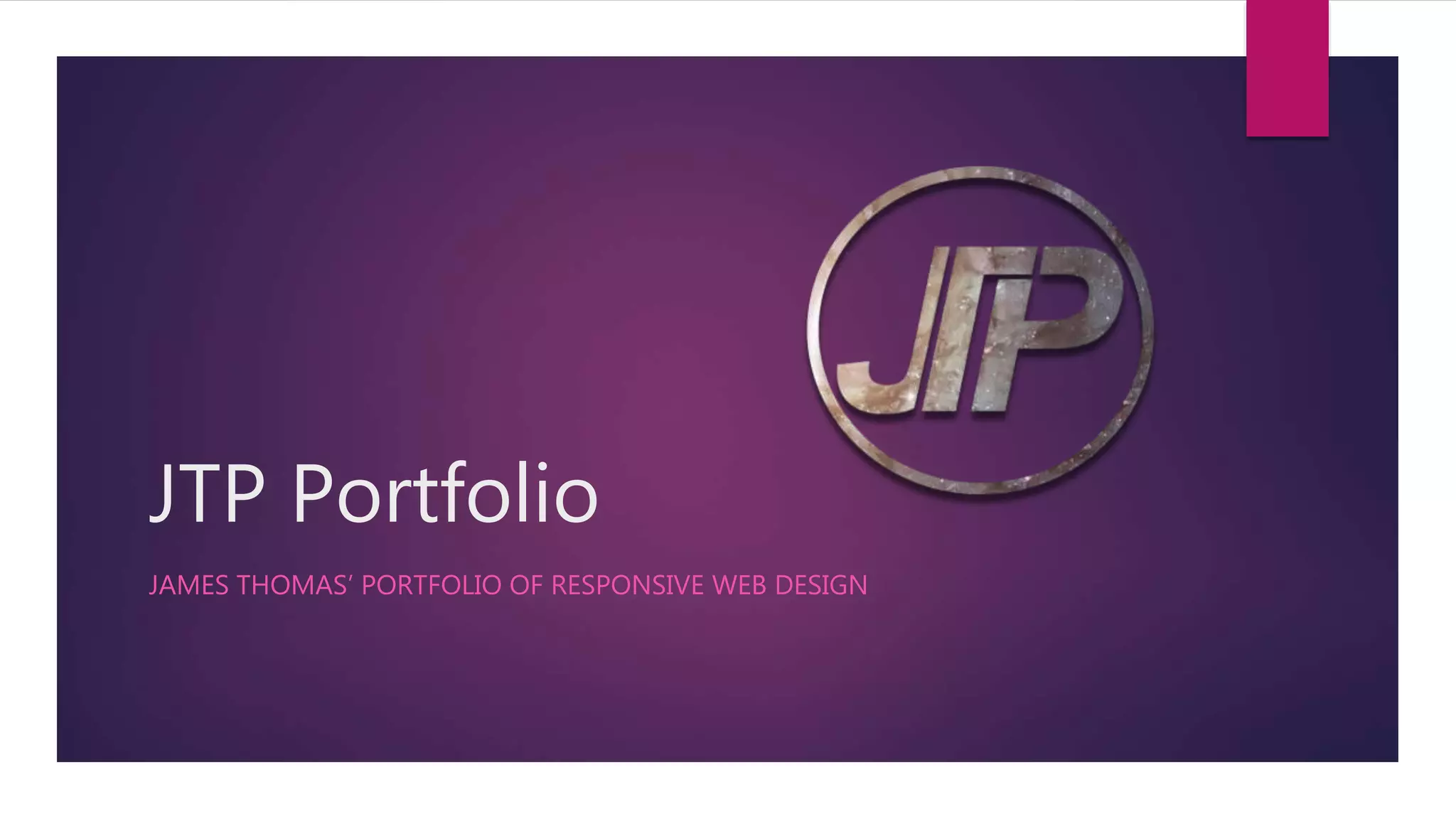 JTP Web Design Portfolio Presentation | PPTX