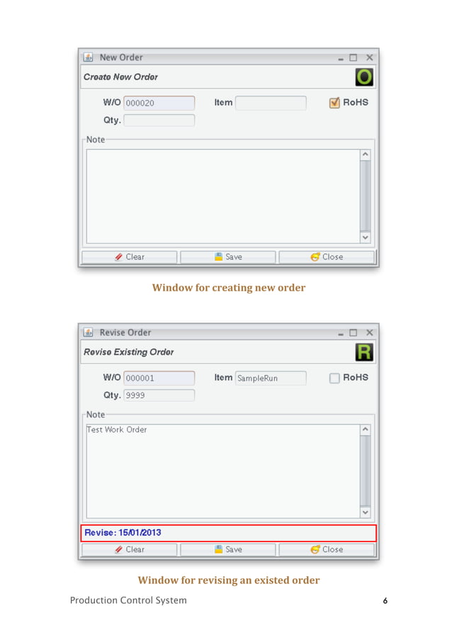 Java Application Portfolio(Production control system) | PDF