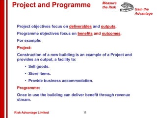 Portfolio, programme and project risk (Peter Campbell) | PPTX