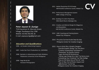 Peter Jayson Zuniga Portfolio JUN 2016 | PPT