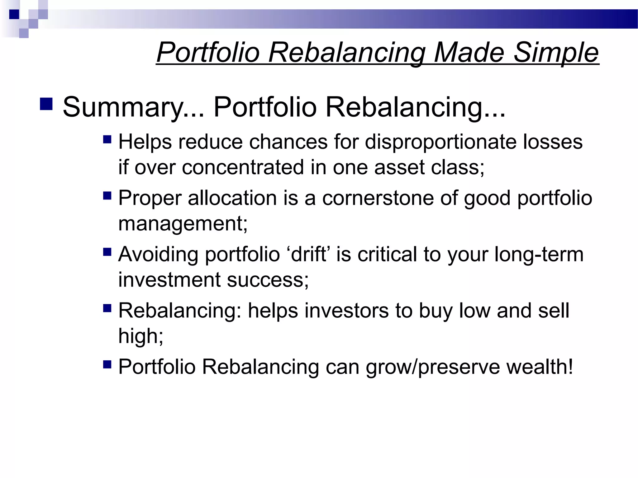 Portfolio rebalancing made simple | PPT