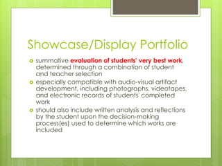 Portfolio For Assessment | PPTX