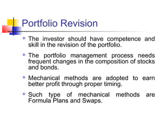 Portfolio revision | PPT