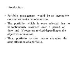 Portfolio Revision | PPTX