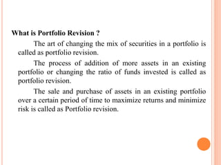 Portfolio Revision | PPTX