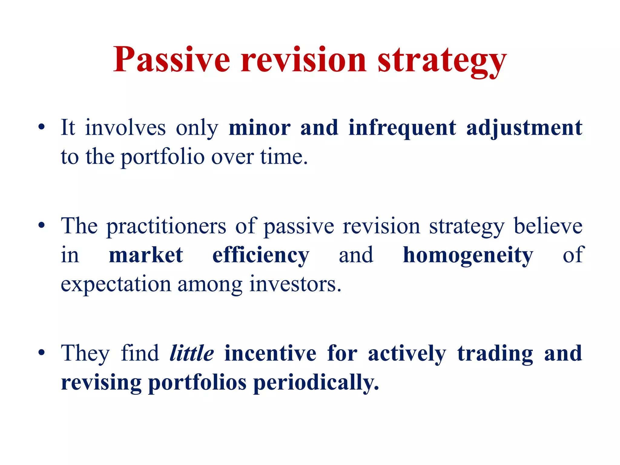 Portfolio revision and evaluation | PPTX