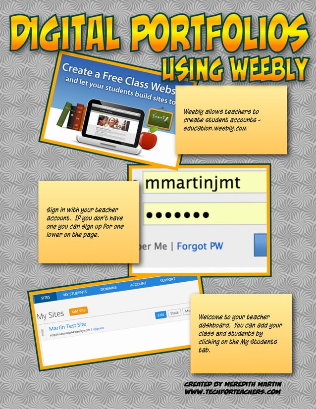 Digital Portfolios Using Weebly | PDF