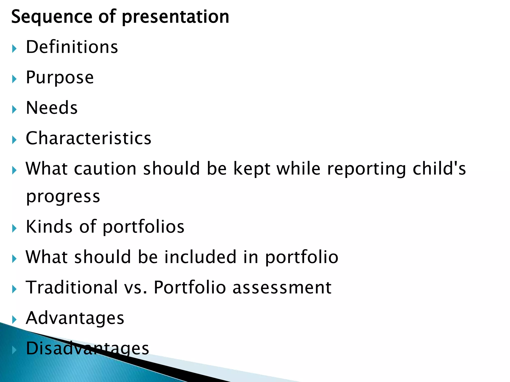 Portfolios in Education | PPTX