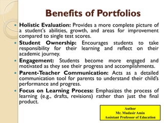 Portfolios : A Comprehensive Overview and Sample Template | PPT