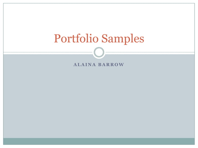 Portfolio Samples | PPTX