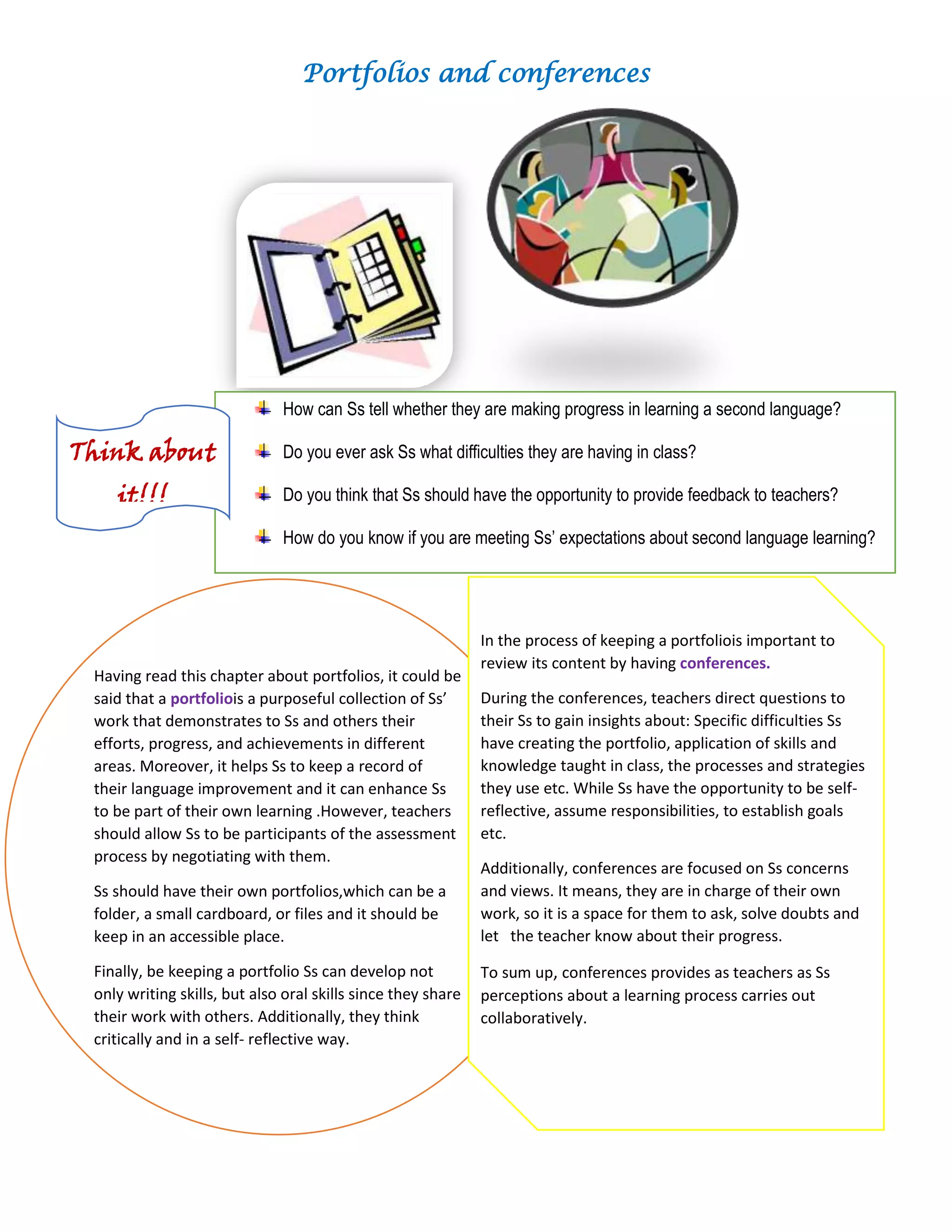 Portfolios and conferences | DOCX