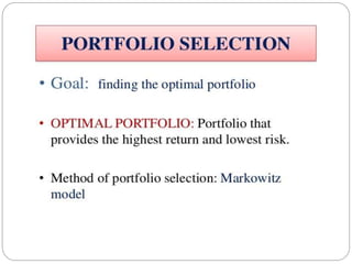 Portfolio selection | PPT