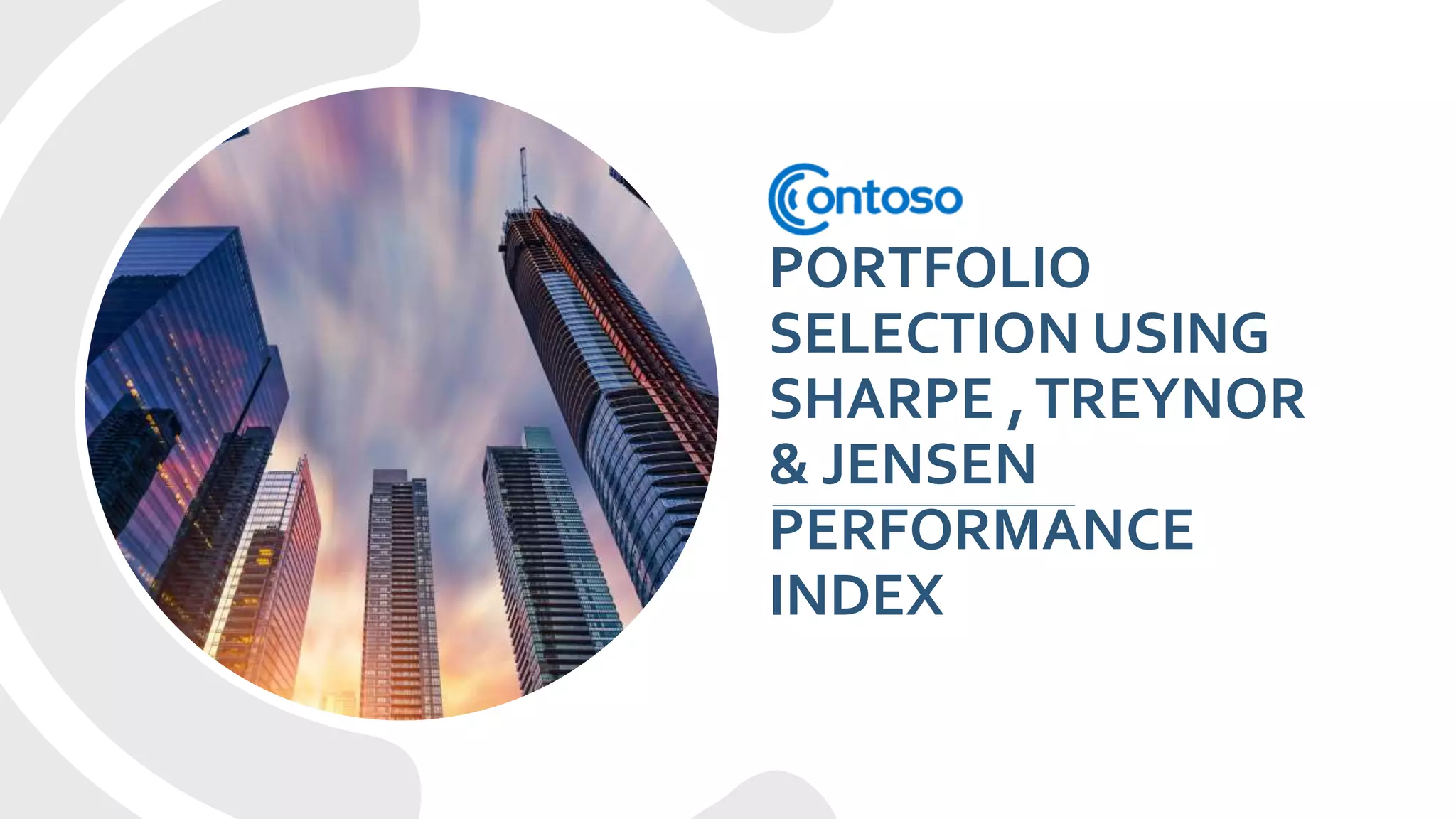 Portfolio selection using sharpe , treynor & jensen performance Index ...