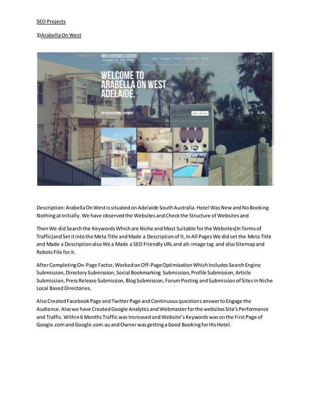 SEO Portfolio | DOCX