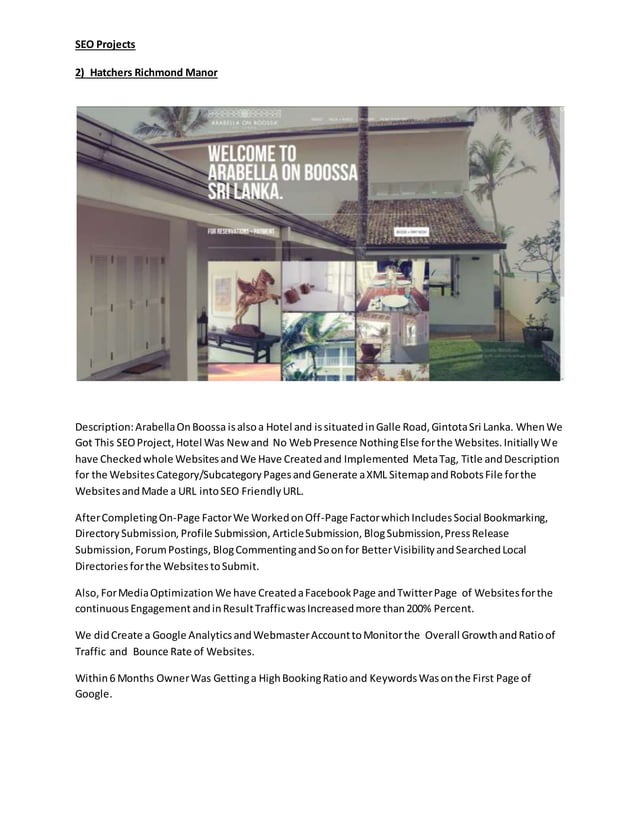 SEO Portfolio | DOCX