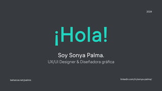 Portfolio UX/UI & Branding Designer 2024 de Sonya Palma | PPT