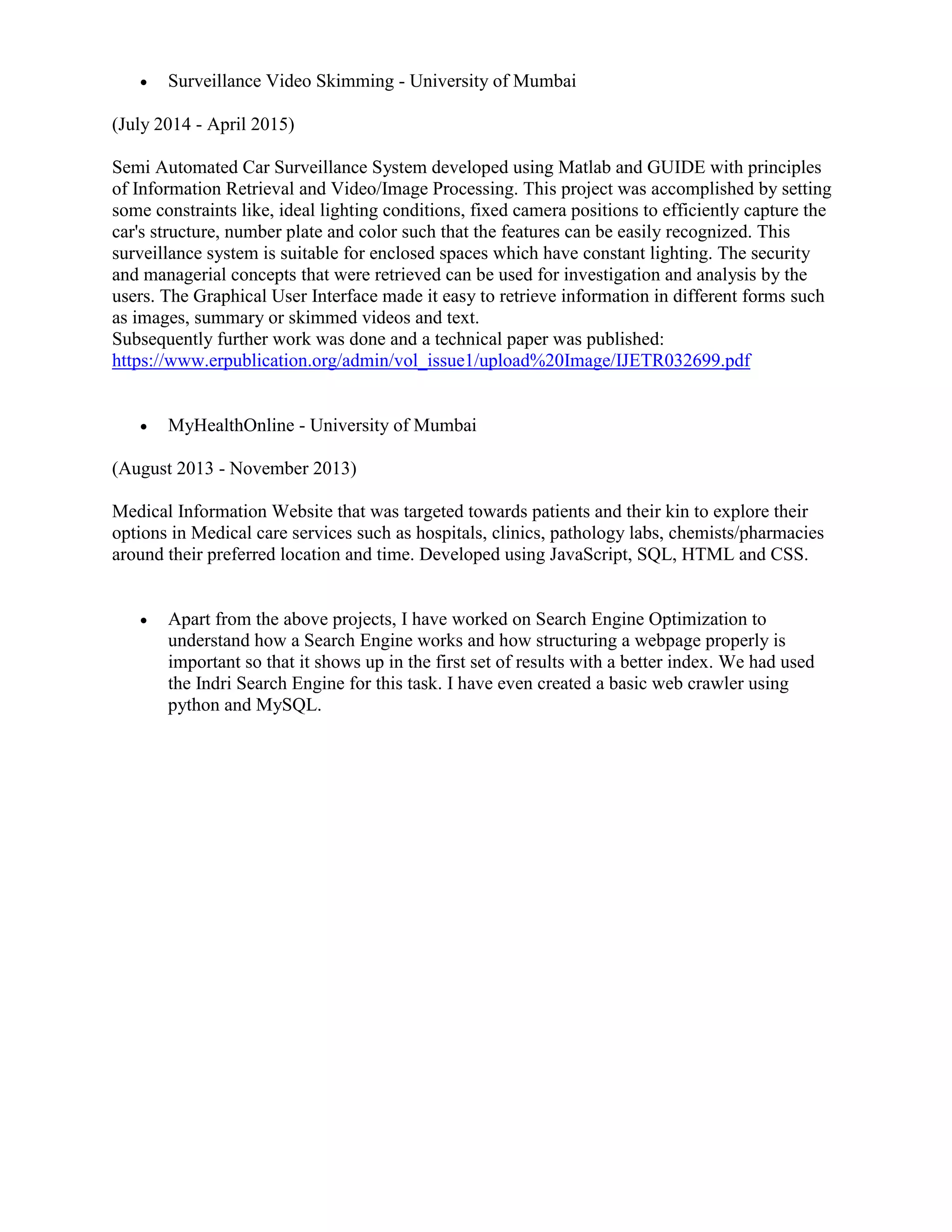 Portfolio Tejashree | PDF | Computing | Technology & Computing