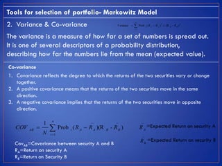 Portfolio theory | PPTX
