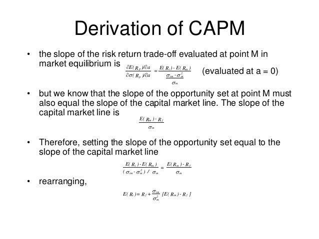 Portfolio theory and capm