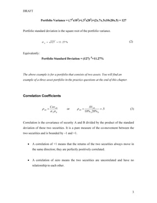 Portfolio theory chapter | PDF