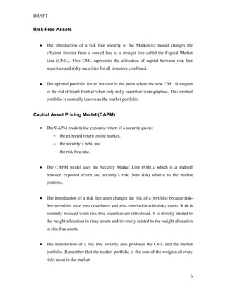 Portfolio theory chapter | PDF