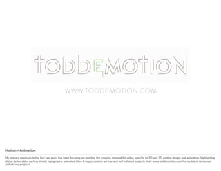 Static Portfolio Todd Egan v3 | PDF