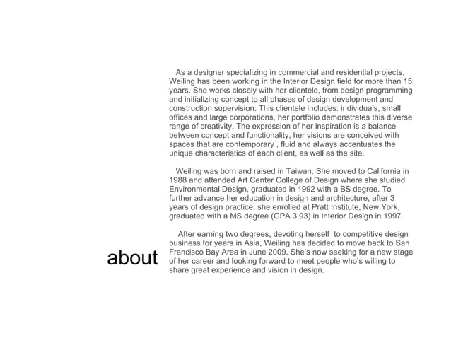 WEILING WANG DESIGN | PPT