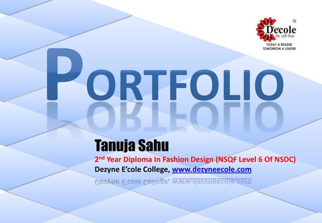 Tanuja Sahu,Fashion Design ,Dezyne E'cole College | PDF