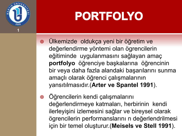 Portfolyo sunumu | PPT