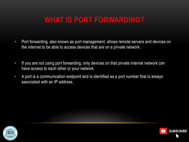 port forwarding.pptx | Internet | Computing