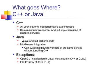 Porting and Maintaining your C++ Game on Android without losing your mind | PPT | Operating ...