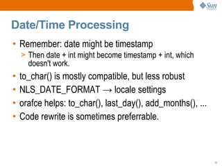 Porting Applications From Oracle To PostgreSQL | PPT