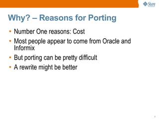 Porting Applications From Oracle To PostgreSQL | PPT