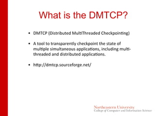 Porting dmtcp mac_slides | PDF