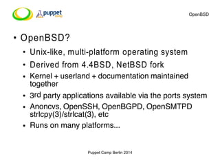 Porting Puppet to OpenBSD | PPT